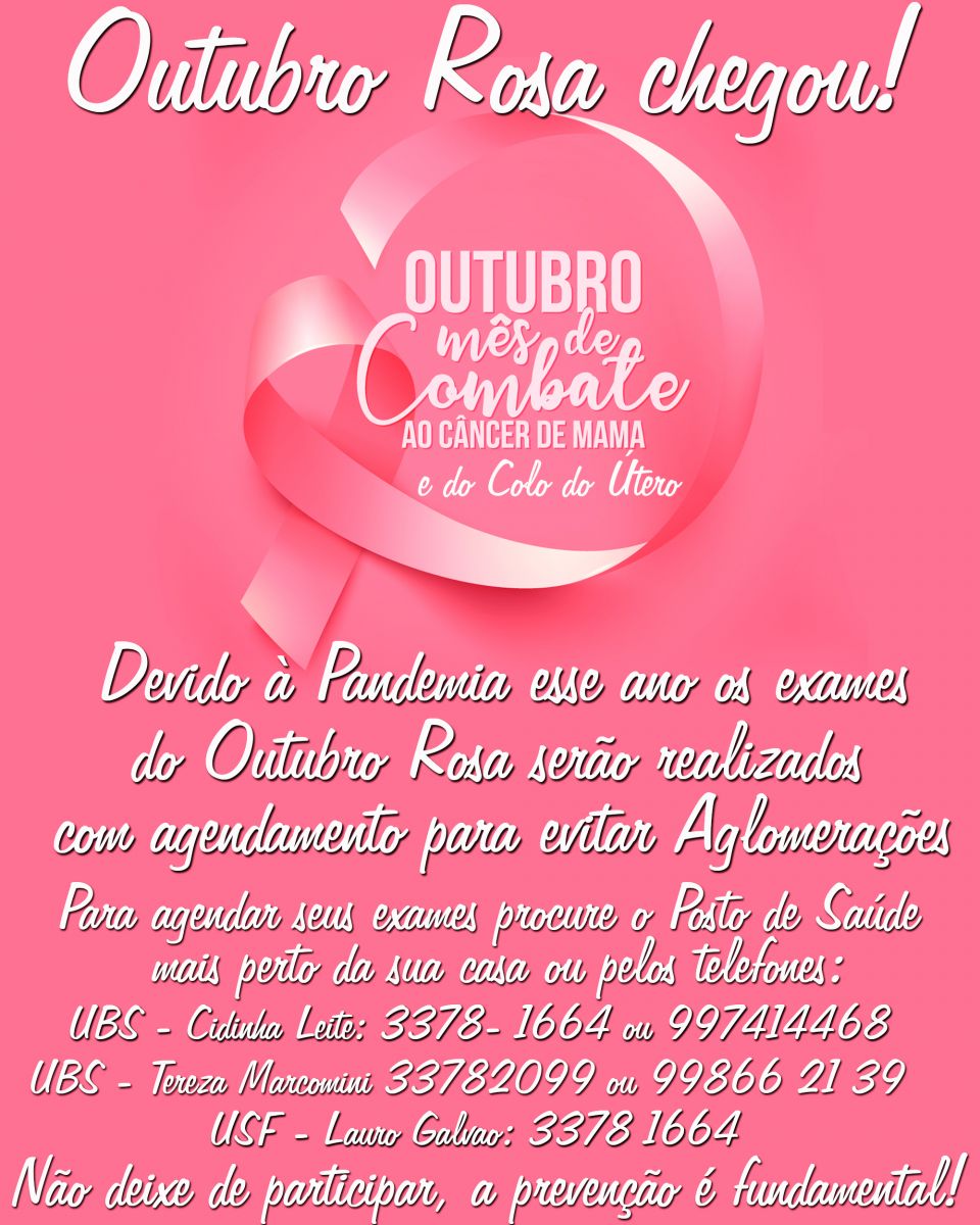 Não deixe de participar, a prevenção é fundamental!